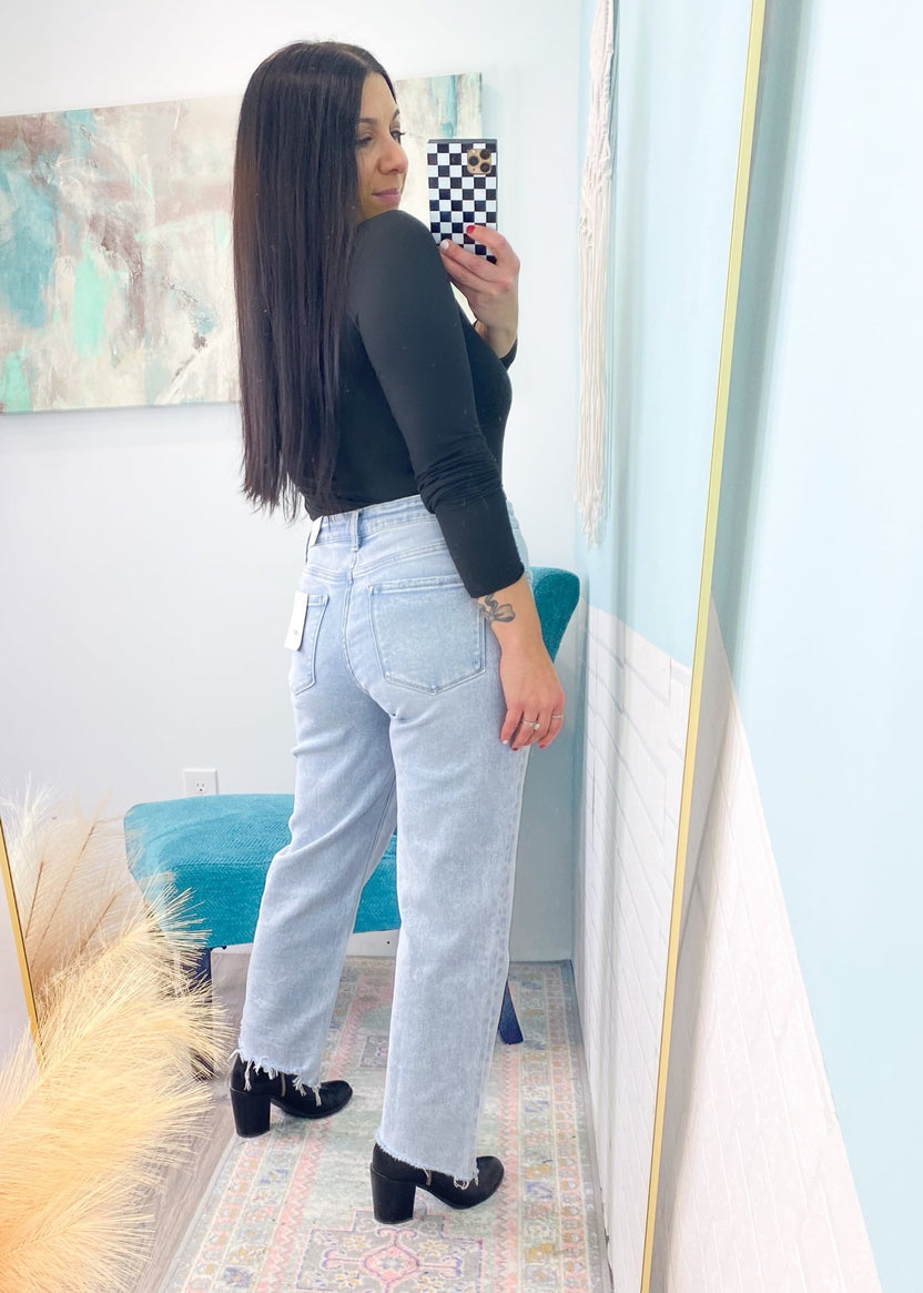 'Calista' Vervet High Waist Slim Wide Comfort Stretch Ankle Length ...