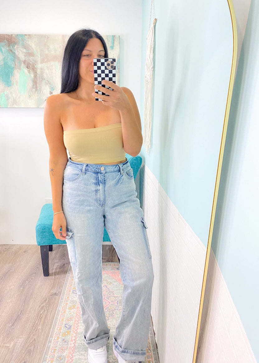 'Calista' Vervet High Waist Slim Wide Comfort Stretch Ankle Length ...